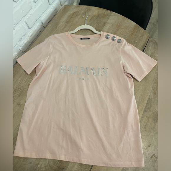 Balmain | Tops | Balmain Logo Tee | Poshmark
